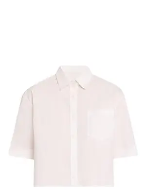 MARIA MCMANUS Oversized Cropped Button-Front Shirt