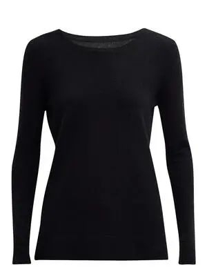 Neiman Marcus Cashmere Knit Top Black