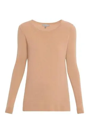 Neiman Marcus Cashmere Knit Top - Camel