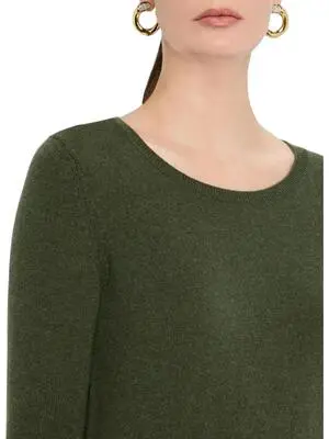 Neiman Marcus Cashmere Knit Top - Olive
