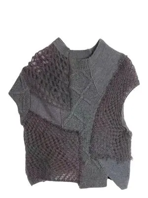 Ports 1961 Patchwork-design Sweater - Grey