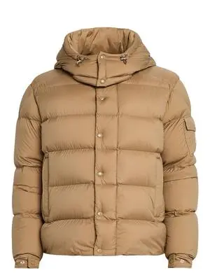 Moncler Maya Hooded Down Puffer Jacket Beige