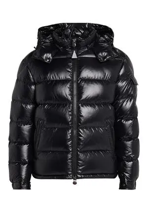 Moncler Maya Hooded Down Puffer Jacket Black