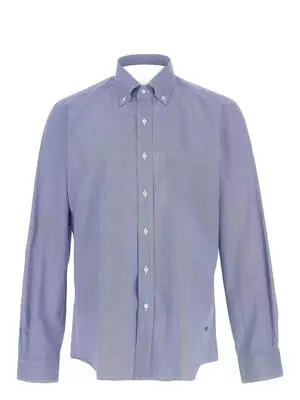 FAY Striped Cotton Shirt - Blue