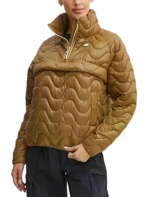 K-WAY Wave-pattern Padded Jacket - Brown