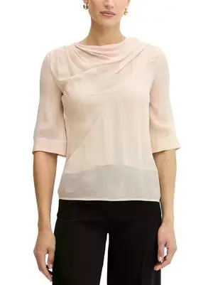 Pinko Draped Cowl-neck Blouse - Neutrals