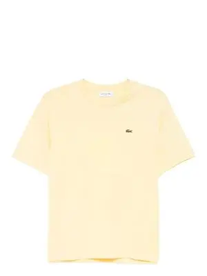 Lacoste Logo-appliqué Cotton T-shirt - Yellow