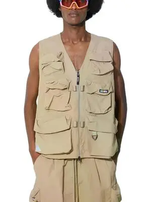 MANASTASH Multi-pocket Mesh-panel Vest - Neutrals