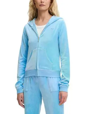 Juicy Couture Embroidered-logo Zip-up Hoodie - Blue