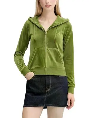 Juicy Couture Velour Zip-up Hoodie - Green