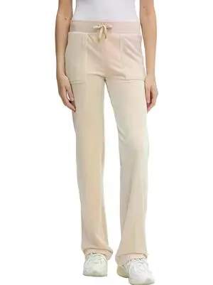 Juicy Couture Patch-pocket Velour Track Pants - Neutrals