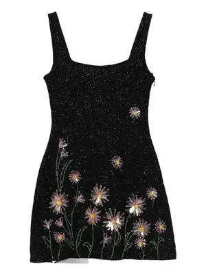 Staud Sequin-Embellished Dress Black
