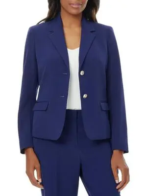 KASPER Two-Button Blazer Kasper Navy