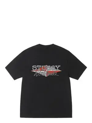 StÜssy Worldwide Diamond Pigment Dyed Tee Shirt - Black