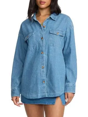 BILLABONG Fadeaway Denim Shacket - Salt Washed