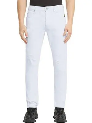 G-star Raw 3301 Slim Fit Jeans - Paper White Gd Destroyed