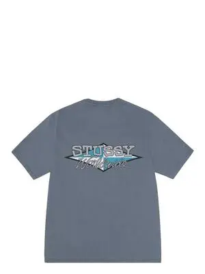 StÜssy Worldwide Diamond Pigment Dyed Tee Shirt - Navy Blue