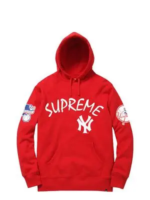 Supreme Yankees Hooded Sweatshirt - Red