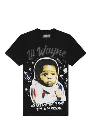 REASON Lil Wayne Martian Rhinestone Tee - Black