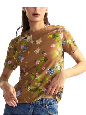 Cynthia Rowley Everyday Cotton Tee Golden Floral