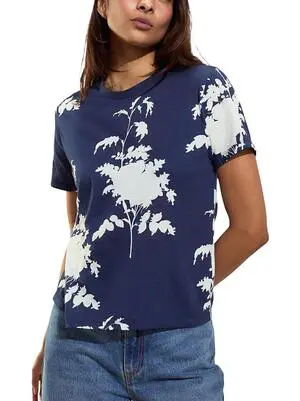Cynthia Rowley Everyday Cotton Tee Navy/white