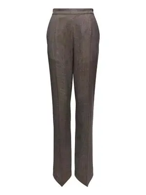 MAISON MARGIELA Virgin Wool Trousers - Brown