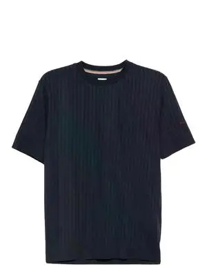 Paul Smith Ribbed Cotton T-shirt - Blue