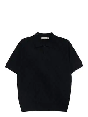 Canali Wool Polo Shirt - Blue