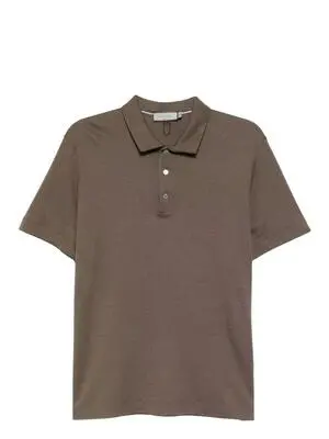 Canali Cotton-blended Polo Shirt - Brown