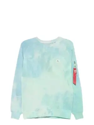 Alpha Industries Logo-appliqué Dyed Sweatshirt - Blue