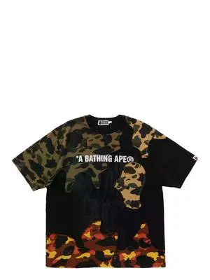 A BATHING APE Camouflage-panels T-shirt - Black