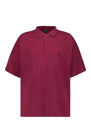 Balenciaga Embroidered-logo Polo Shirt - Red