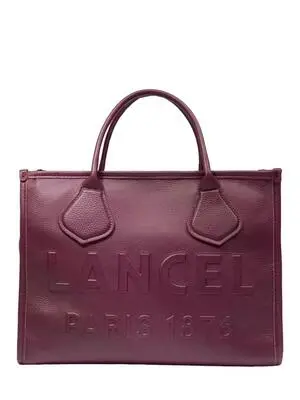 LANCEL Embossed-Logo Tote Bag Purple
