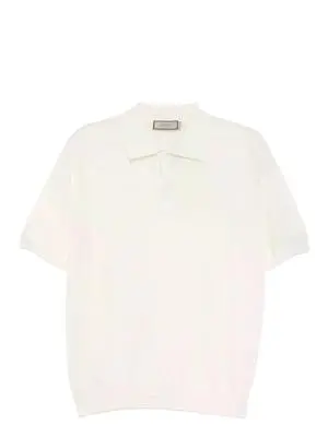 Canali Wool Polo Shirt - Neutrals