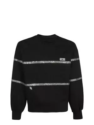 Gcds Rhinestone-embellished Sweatshirt - Black