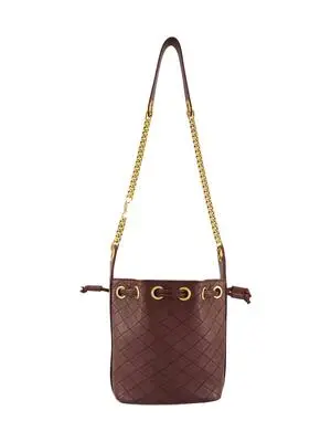 SAINT LAURENT Mini Quilted-Leather Bucket Bag