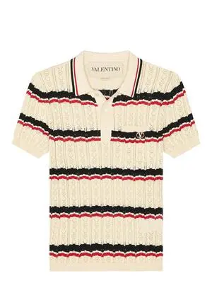 Valentino Garavani Shirt In Cream - Burro  Nero  & Carminio