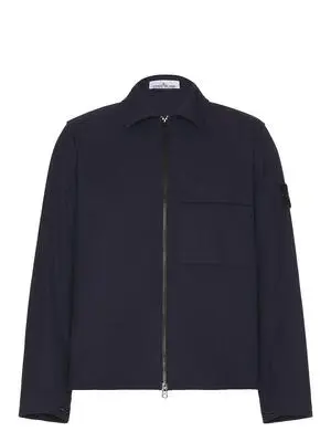 Stone Island Overshirt In Navy - Ink