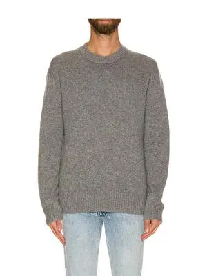 FRAME FRAME Crew Neck Cashmere Sweater Light Grey