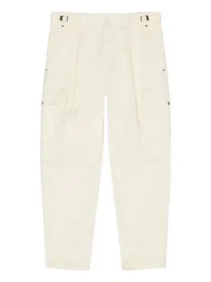 Moncler Twill Cargo Trousers - Cream