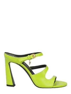 Versace Sandals In Leather - Green