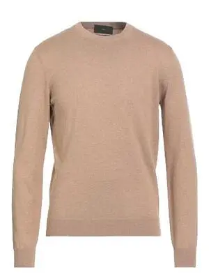 LIU •JO MAN Crewneck Cotton-cashmere Sweater - Beige