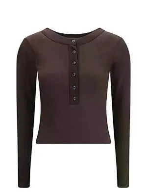 Citizens Of Humanity Ribbed Long-sleeve Top - Brown