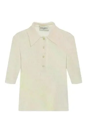 Officine Générale Open-knit Polo Shirt - Neutrals