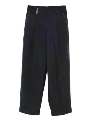 Peserico Side-stripe Trousers - Blue
