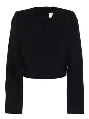 Burc Akyol Long-sleeve Crew-neck Blouse - Black