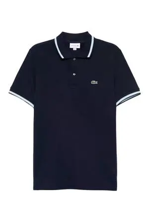 Lacoste Logo-appliqué Cotton Polo Shirt - Blue