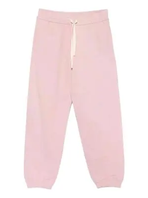 JIL SANDER Drawstring Cotton Track Pants - Pink