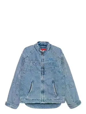 KUSIKOHC Panelled Denim Jacket - Blue