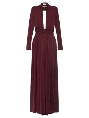 Elisabetta Franchi Key-hole Maxi Dress - Red